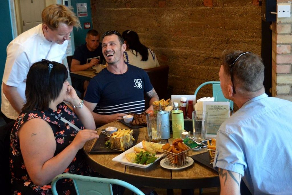 Restaurant promotion at Porterhouse - Gordon Ramsay Lookalike